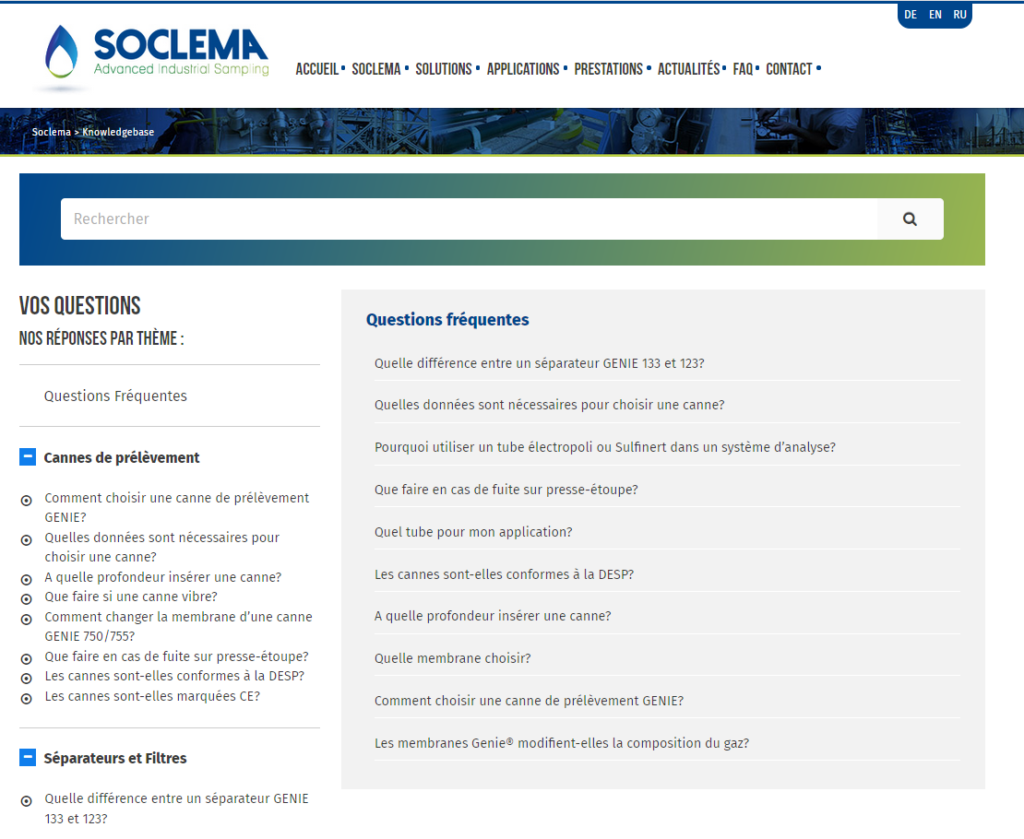 New FAQ section - Soclema
